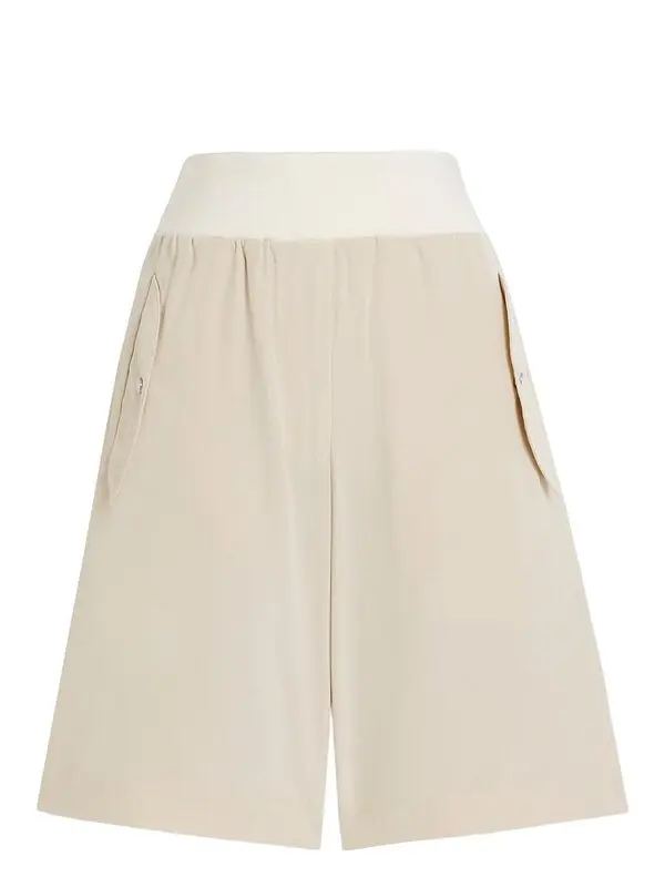 Helmut Lang Silk Crepe De Chine Shorts - Cream