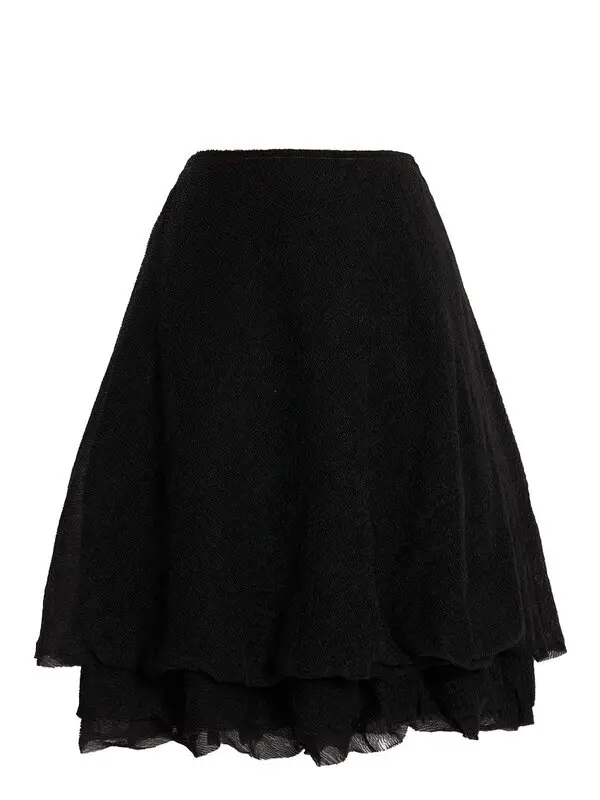 Proenza Schouler Julia Tiered Georgette Mini Skirt - Black