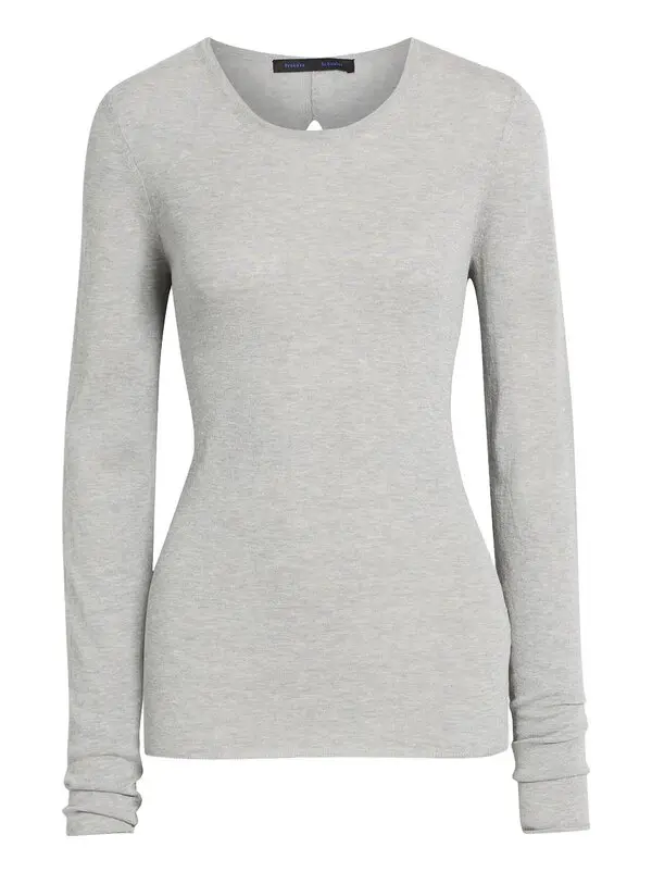 Proenza Schouler Tina Cutout Sweater - Light Gray