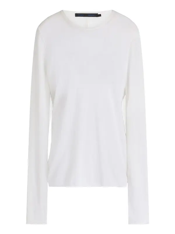 Proenza Schouler Cutout Cotton And Silk-blend Sweater - White