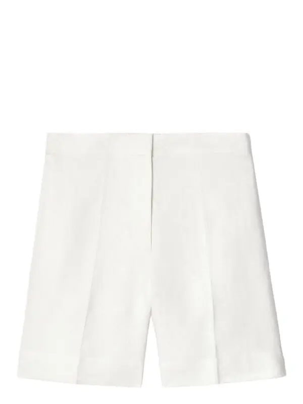 Cos Tailored Elasticated Linen Shorts - White