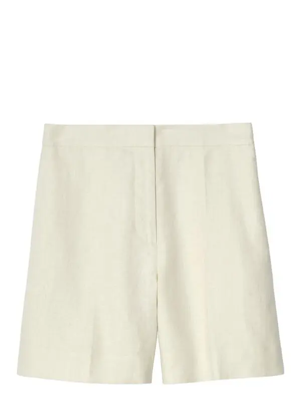 Cos Tailored Elasticated Linen Shorts - Yellow