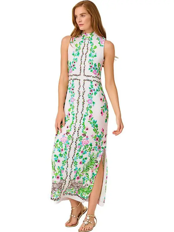 LILLY PULITZER Wellington Printed Maxi Dress - Resort White Royal Zoo Engineered Knit Dress