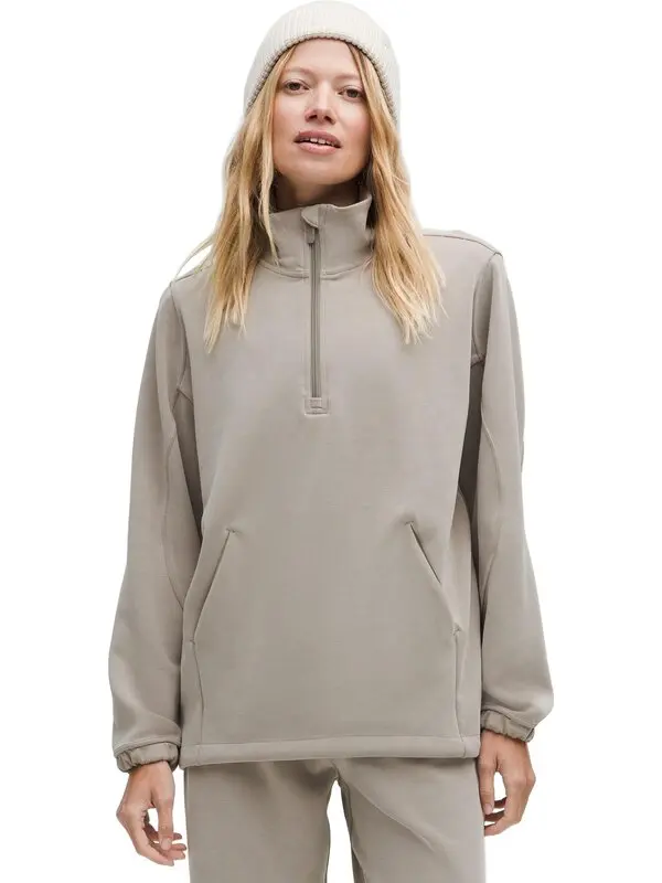 Lululemon Softstreme Half-zip - Warm Ash Grey