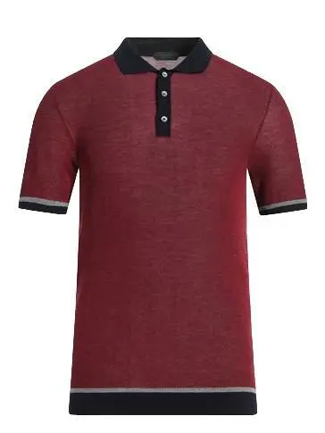 ZANONE Knitted Polo Shirt - Red