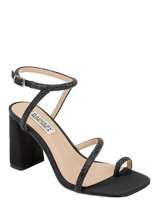 Badgley Mischka Dalilah Strappy Block Heels - Black
