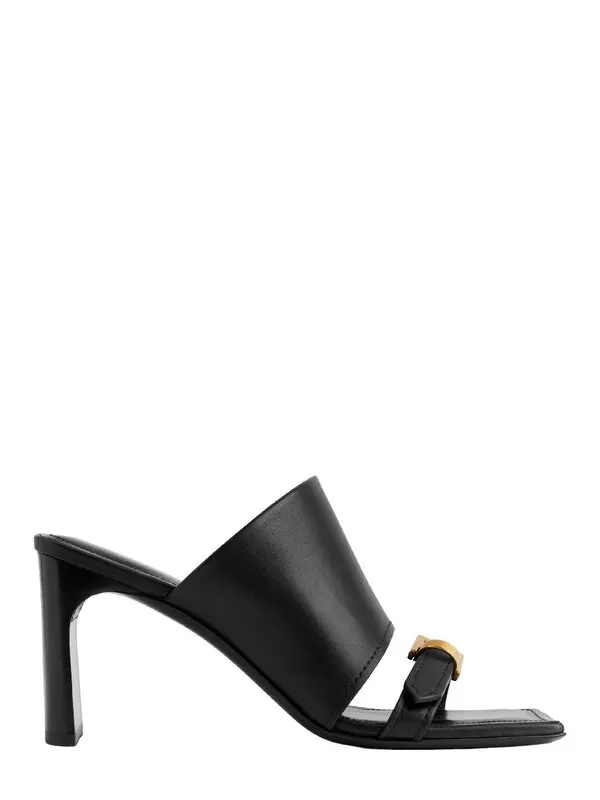Balenciaga Bel Air" Leather Mules - Black