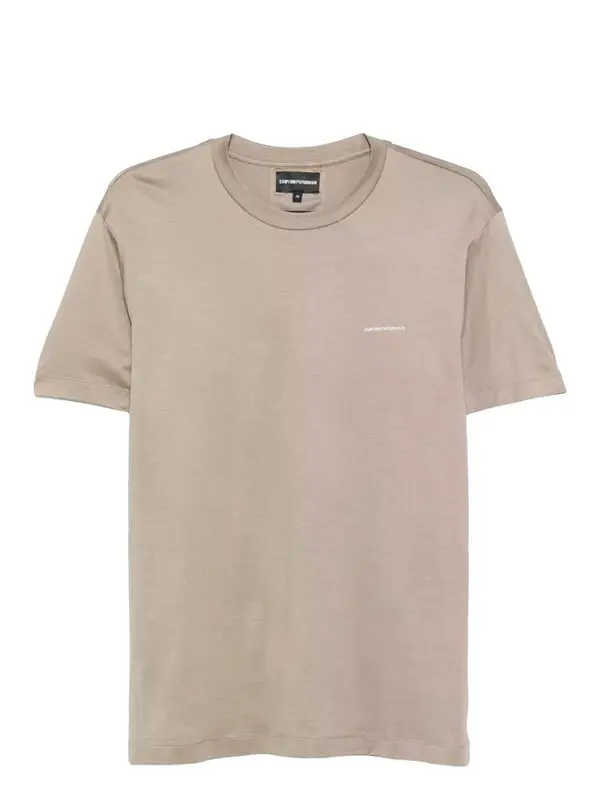 Emporio Armani Logo-print T-shirt - Neutrals