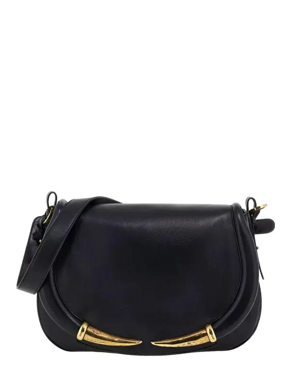 Roberto Cavalli Fang Shoulder Bag - Black