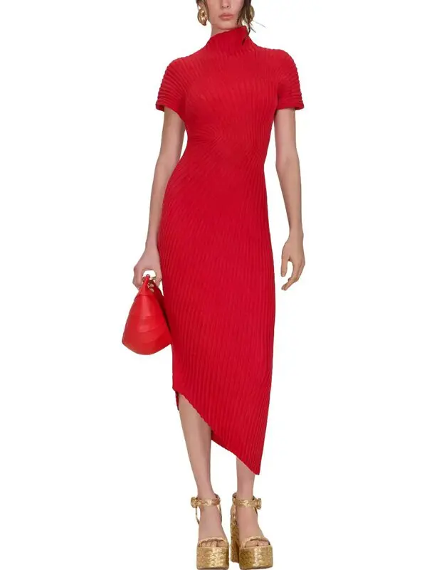 Cult Gaia Chrysta Midi Dress - Red