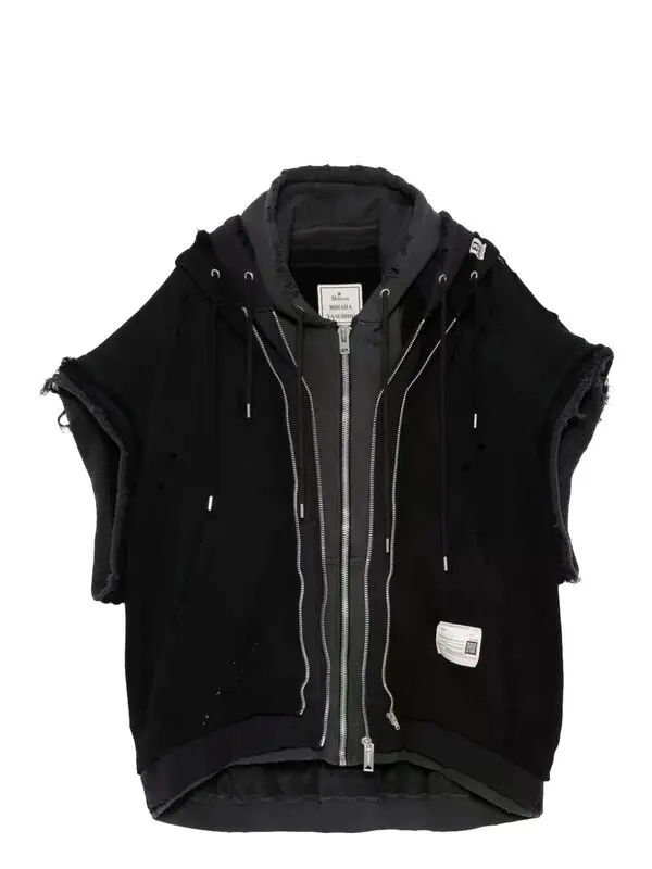 Mihara Yasuhiro Layered Hooded Jacket - Black