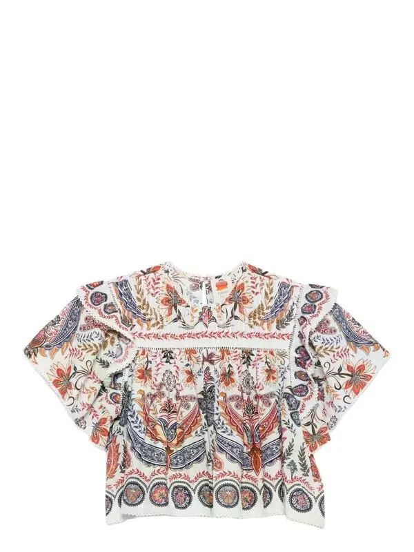 Farm Rio Ruffled Blouse - White