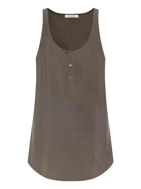 LEMAIRE Scoop-neck Top - Brown