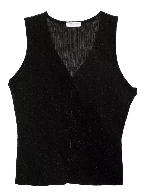 Majestic Filatures Fine-knit Vest - Black