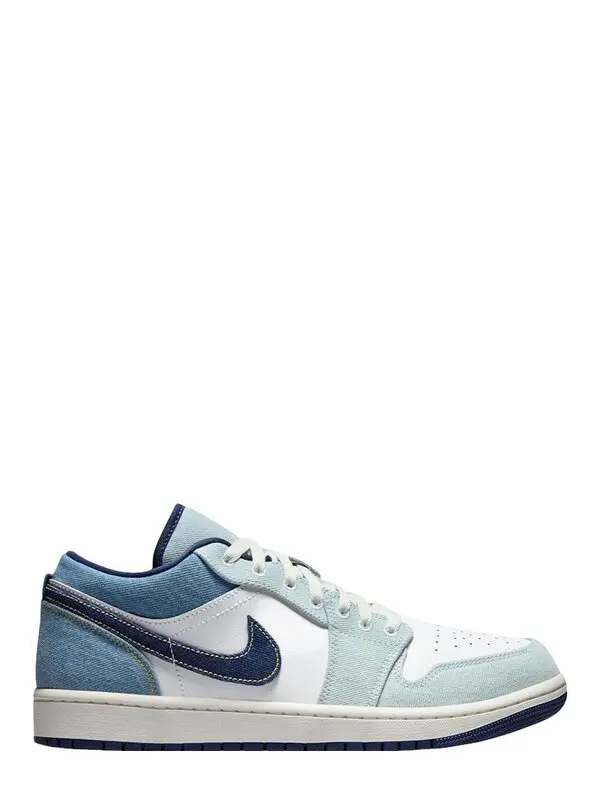 JORDAN 1 Low Se Denim Sneakers - White/sail/star Blue