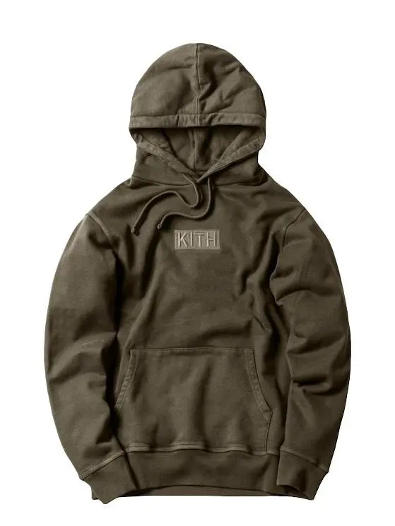 Kith Classic Logo Hoodie - Olive