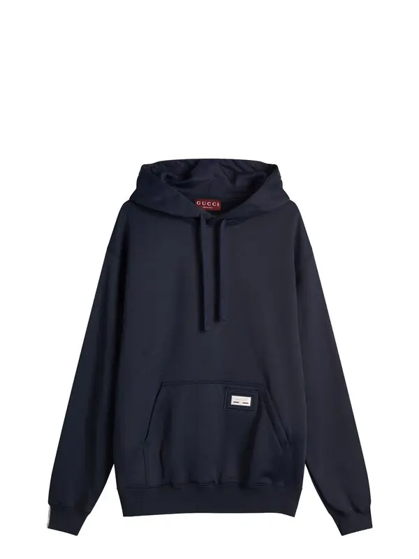 Gucci Tech Nylon Fleece Hoodie - Blue Navy