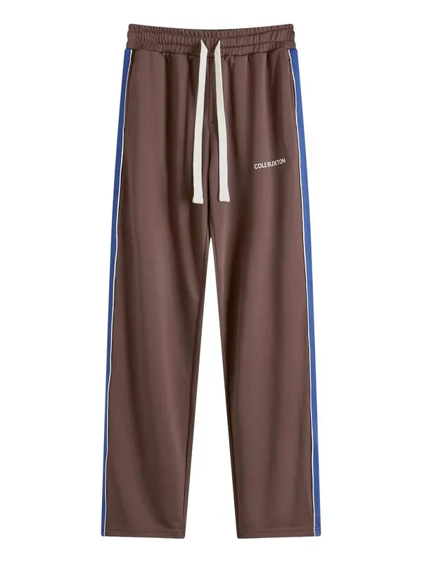 COLE BUXTON Contrast Tape Track Pant - Brown/blue