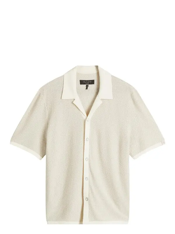 Rag & Bone Zig-zag Towelling Avery Shirt - Ivory