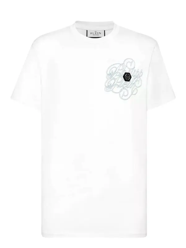 Philipp Plein Plein Coursive-print T-shirt - White