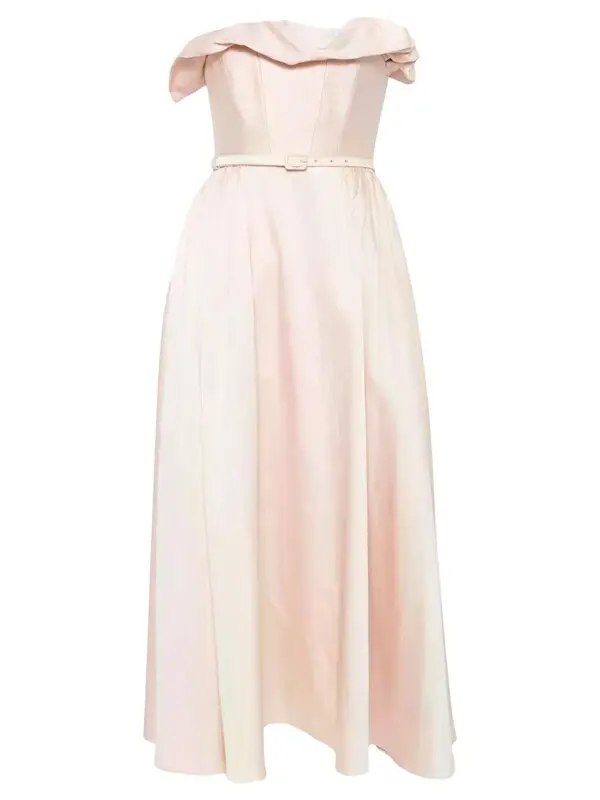 Roland Mouret Ruffle Midi Dress - Pink