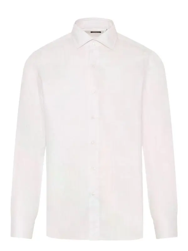FINAMORE 1925 Striped Button-up Shirt - White