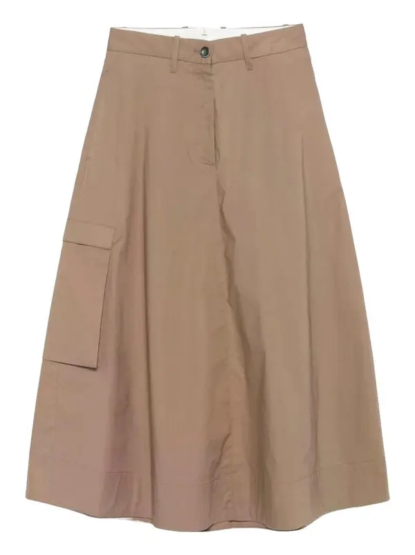 NINE:INTHE:MORNING Mara Midi Skirt - Brown