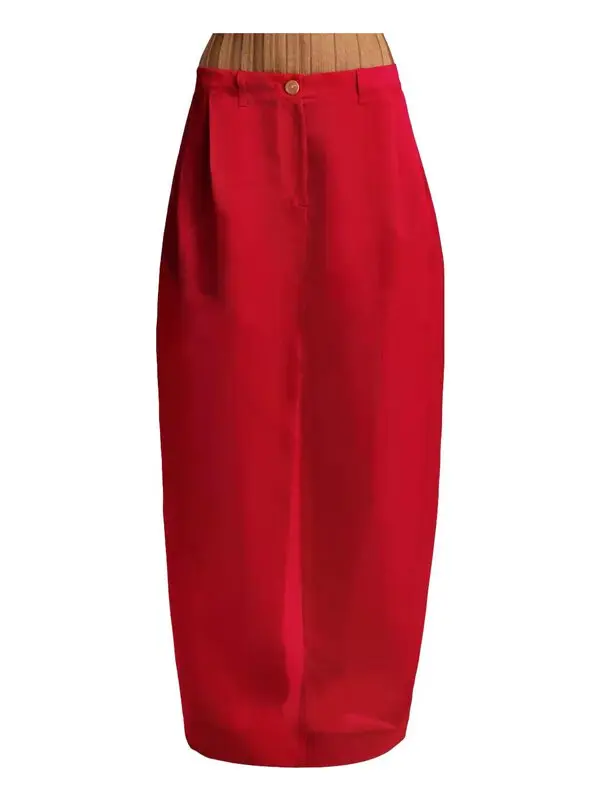 Khaite Lucian Maxi Skirt - Red
