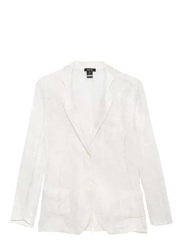 Avant Toi Knitted Blazer - White