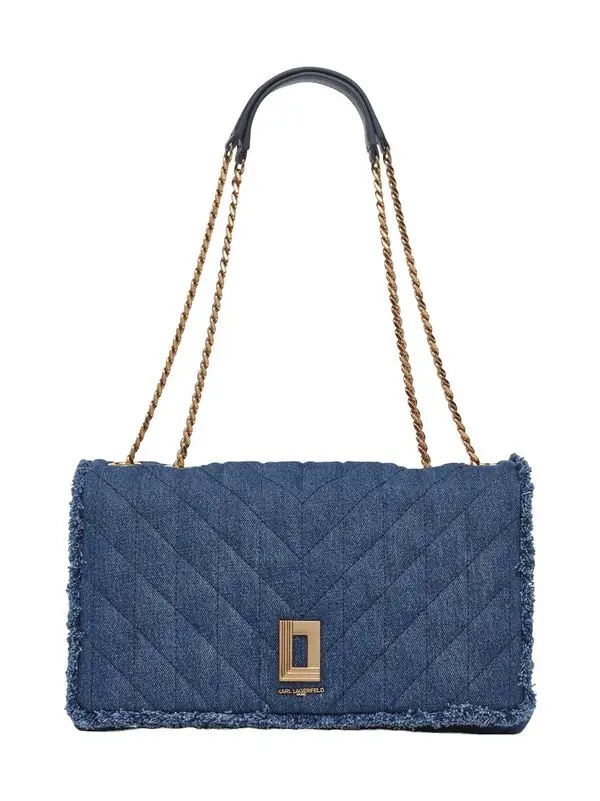 Karl Lagerfeld Paris Lafayette Shoulder Bag - Washed Denim