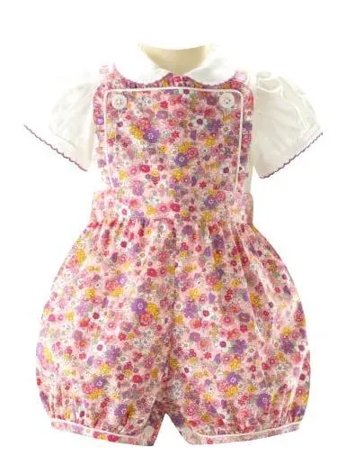 RACHEL RILEY Floral Dungaree Set - Pink