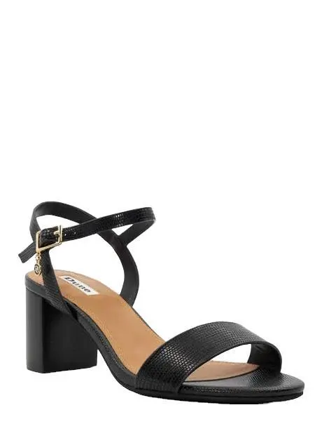 Dune London Embossed Leather Sandals - Black
