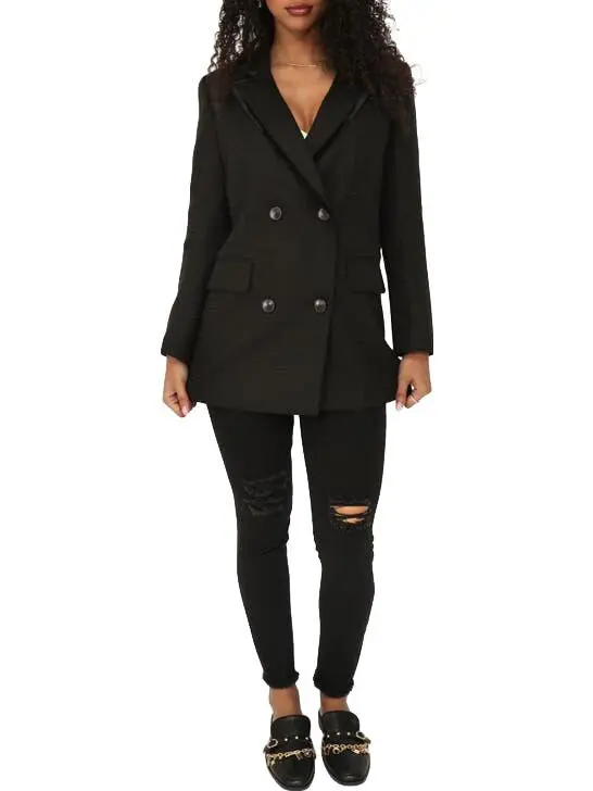 BELLE & BLOOM Trimmed Blazer - Black