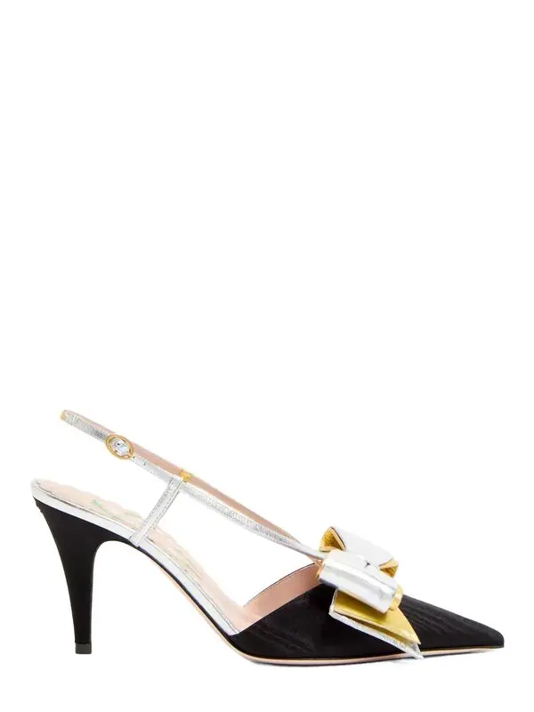 Valentino Garavani 85mm Bowow Slingback Pumps - Black