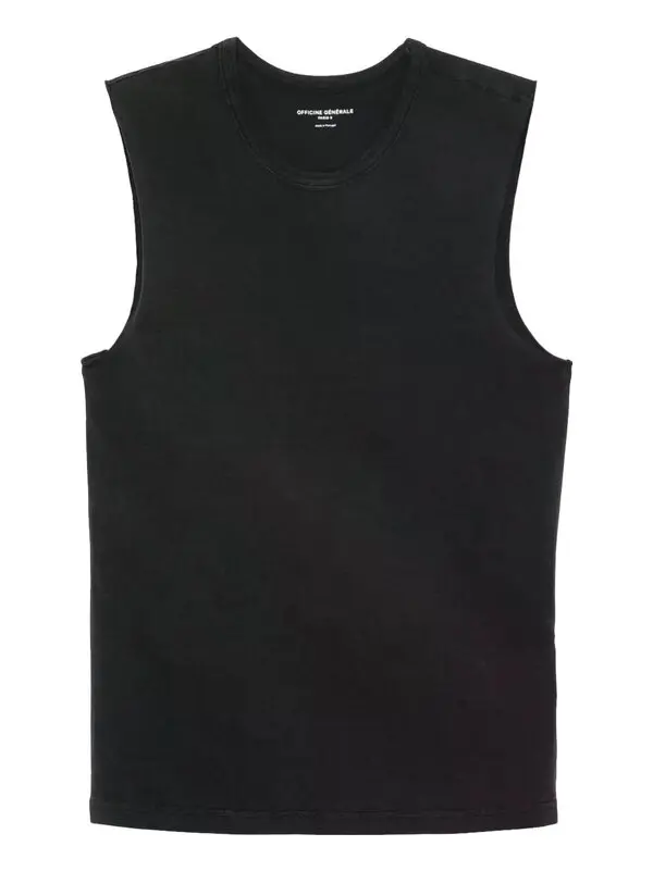 Officine Générale Jersey Tank Top - Black