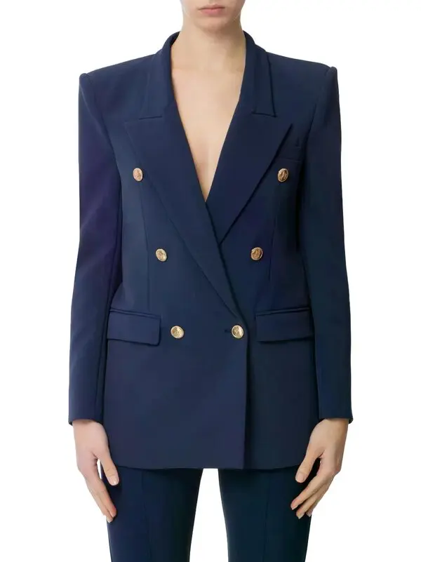 Elisabetta Franchi Double-breasted Blazer - Blue