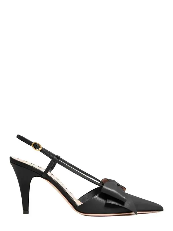 Valentino Garavani 85mm Bowow Slingback Pumps - Black