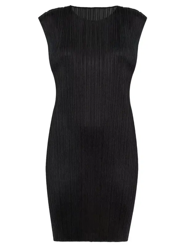 Issey Miyake Pleated Mini Dress - Black