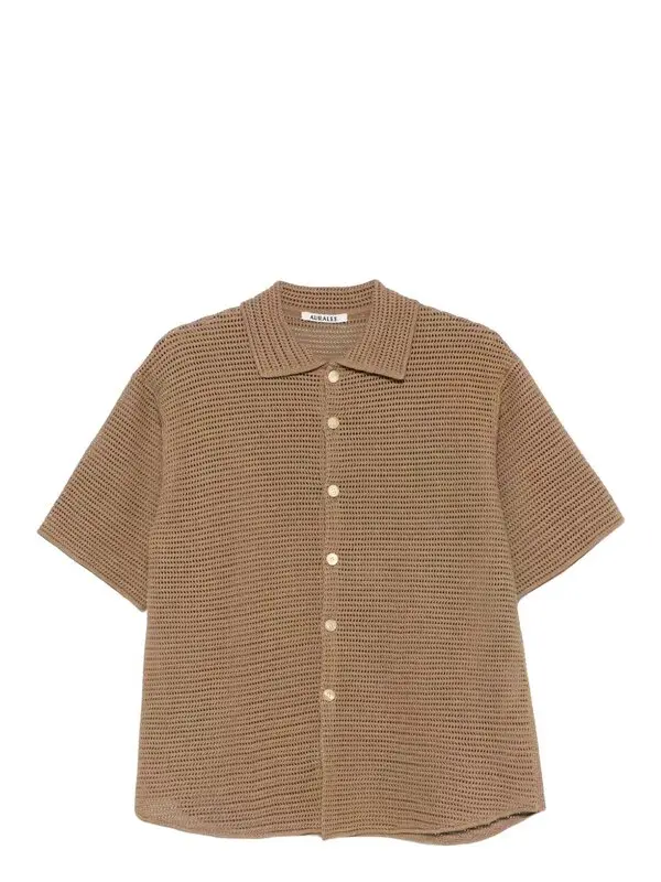 Auralee Knitted Shirt - Brown