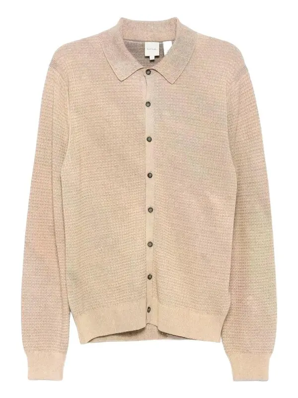 Paul Smith Waffle-knit Cardigan - Neutrals