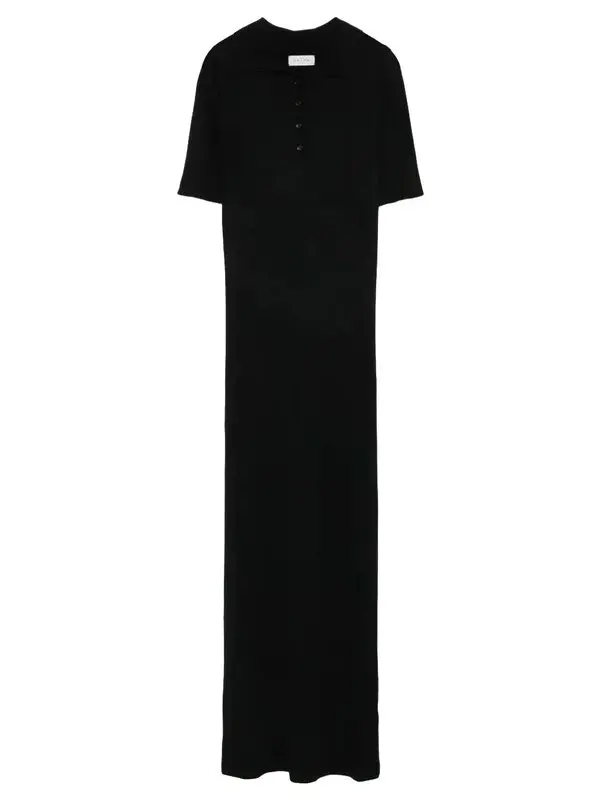 Le Kasha Ribbed-knit Maxi Dress - Black