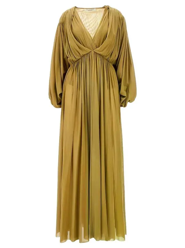 Philosophy Di Lorenzo Serafini Puff-sleeve Maxi Dress - Brown
