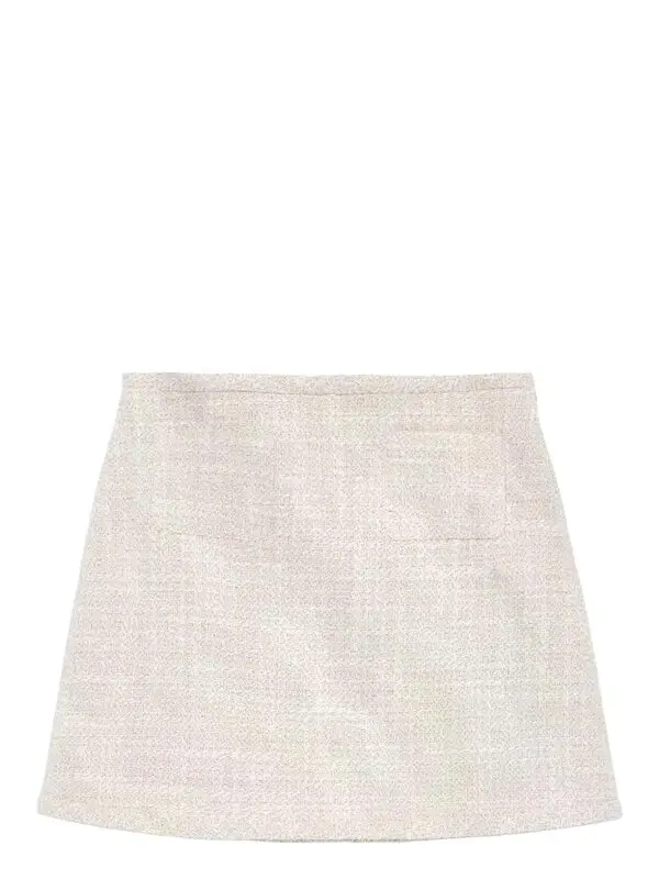 Theory A-line Tweed Mini Skirt - Neutrals