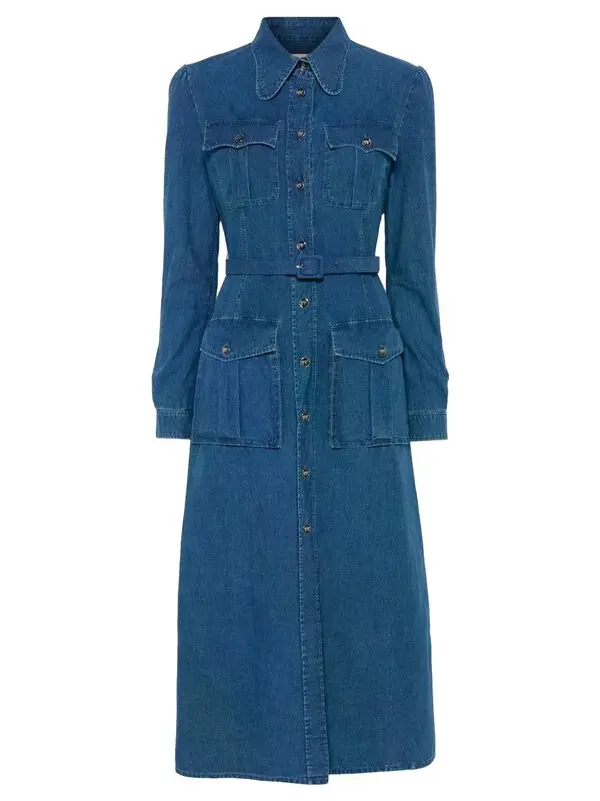 Valentino Garavani Denim Shirt Dress - Black