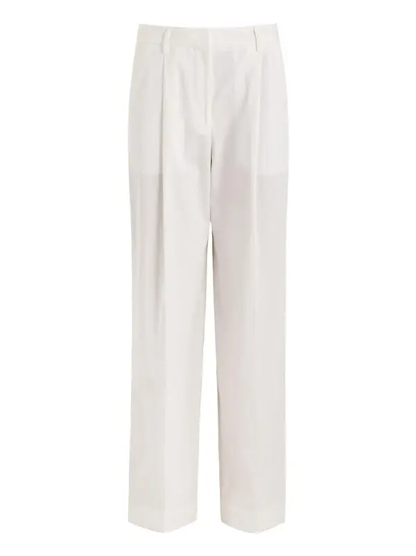 TOTEME Straight-leg Organic Cotton Trousers - White