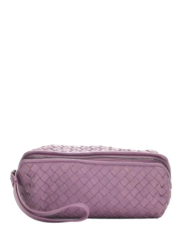 Bottega Veneta Intrecciato Wristlet Pouch - Purple
