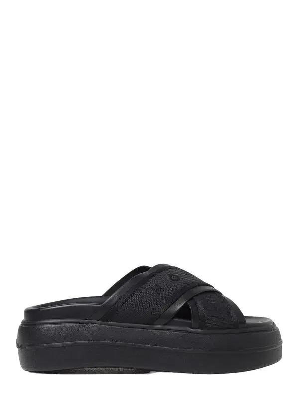 Hogan Platform Heeled Sandals - Black