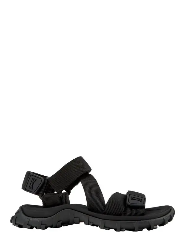 Camper Flat Sandal - Black
