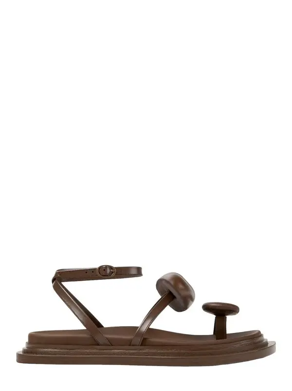 Camper Flat Sandal - Brown