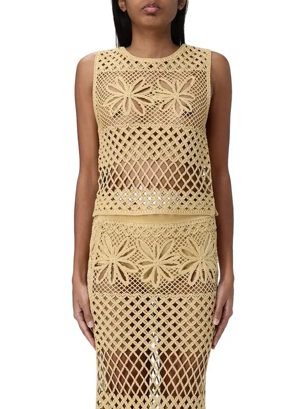 Pinko Crocheted Top - Yellow